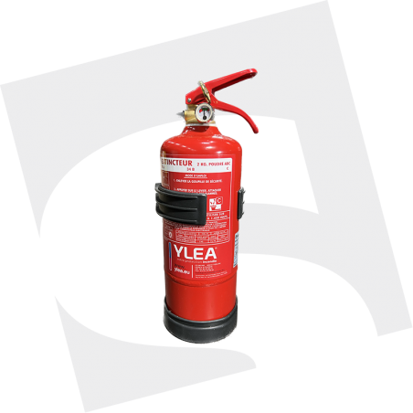 Extincteur à poudre ABC 2kg pression permanente avec manomètre
