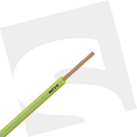 Câble HO7VR 16mm² - Vert/Jaune - Le mètre.