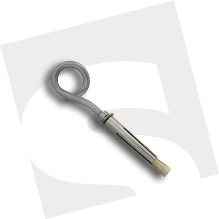 Piton / Crochet queue de cochon Ø8 + cheville expansion